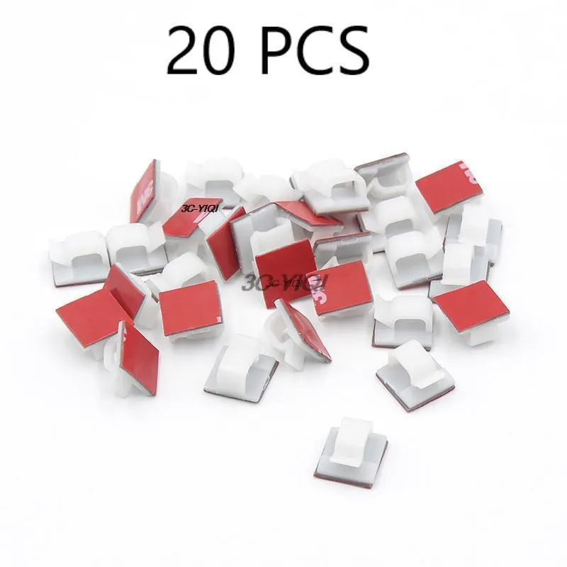 Self-adhesive Wire Tie Cable Clamp Clips Holder for Car Dash Camera GPS ...