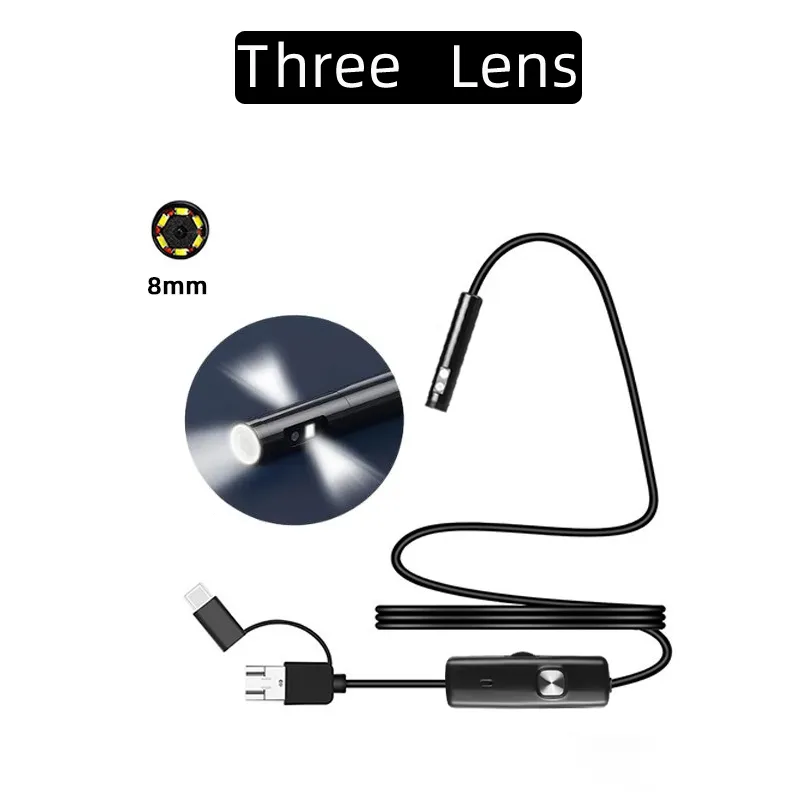 DHgate.com:9mm Dual Lens Endoscope Camera, Waterproof Borescope with 3 ...