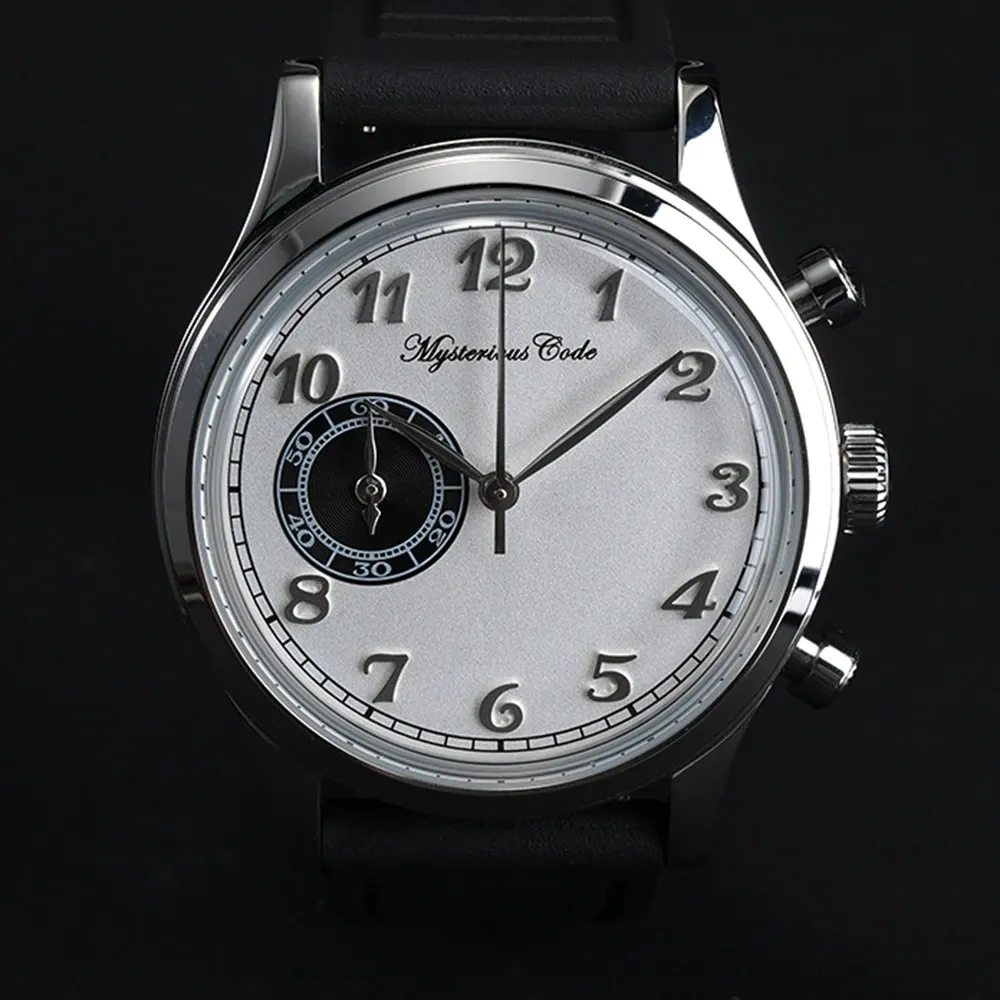 Vintage 41mm Chronograph Watch For Men 38mm Pilot Style With Panda Sub ...