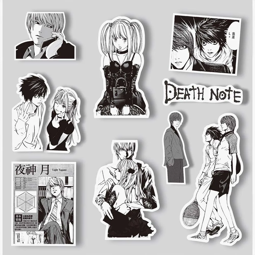 DEATH NOTE Stickers 10/Black & White Anime Graffiti Decals For ...