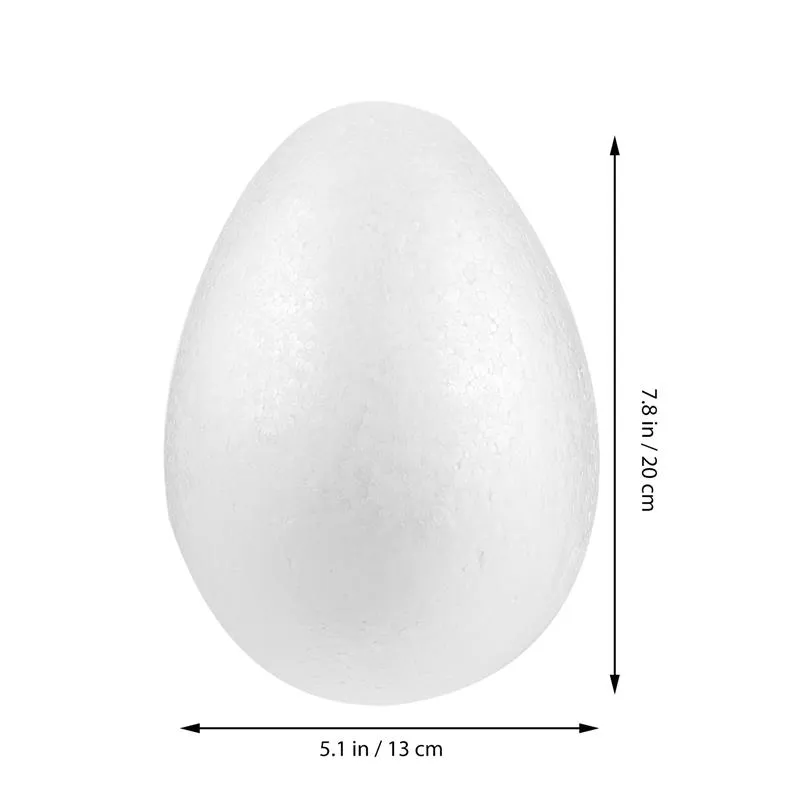 White Styrofoam Easter Eggs Solid Polystyrene Foam DIY Drawing Craft ...
