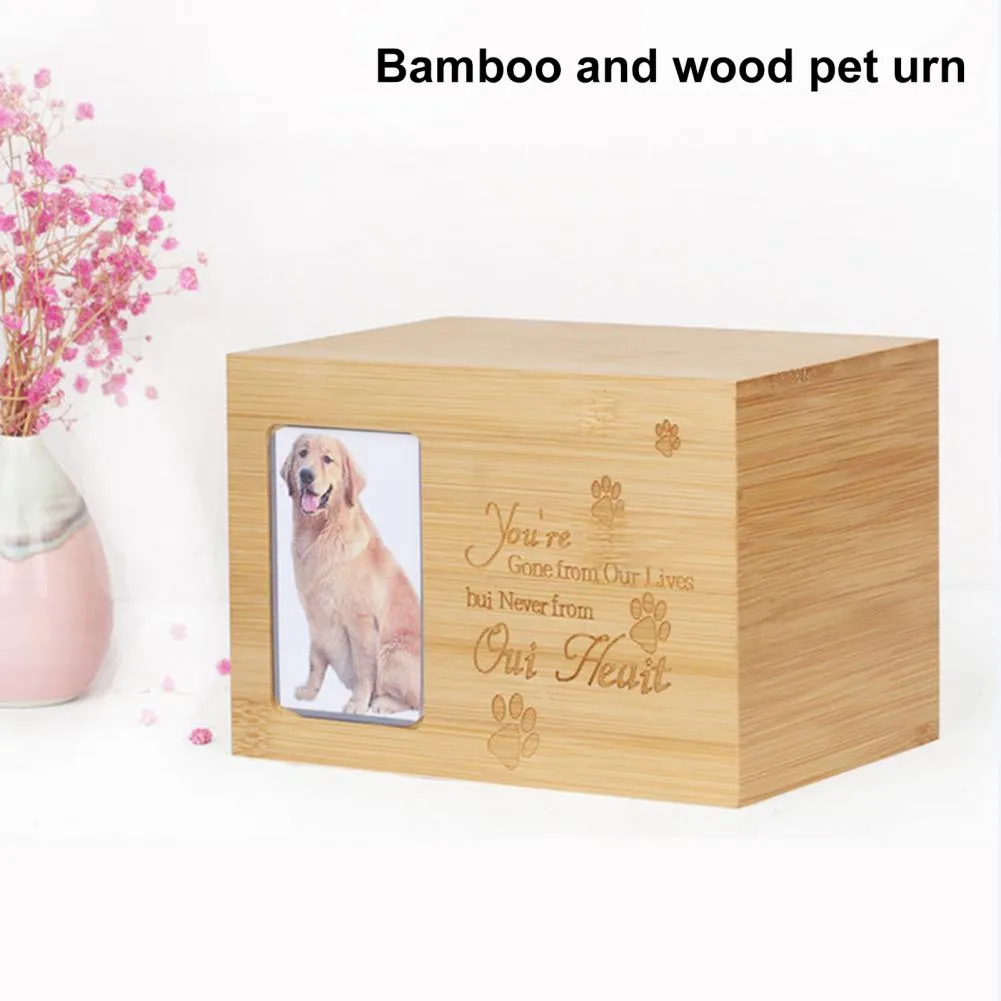 Wood Pet Casket: Lightweight & Portable Memorial Ash Box for Cherished ...