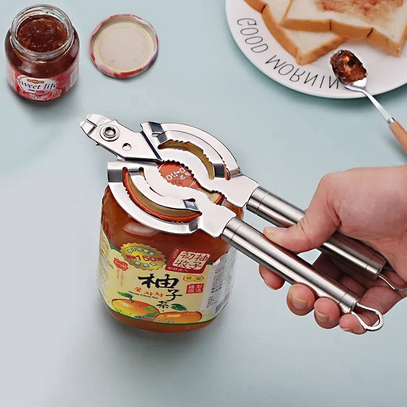 Jar lid opener metal wrench adjustable screw cap gripper for kitchen ...