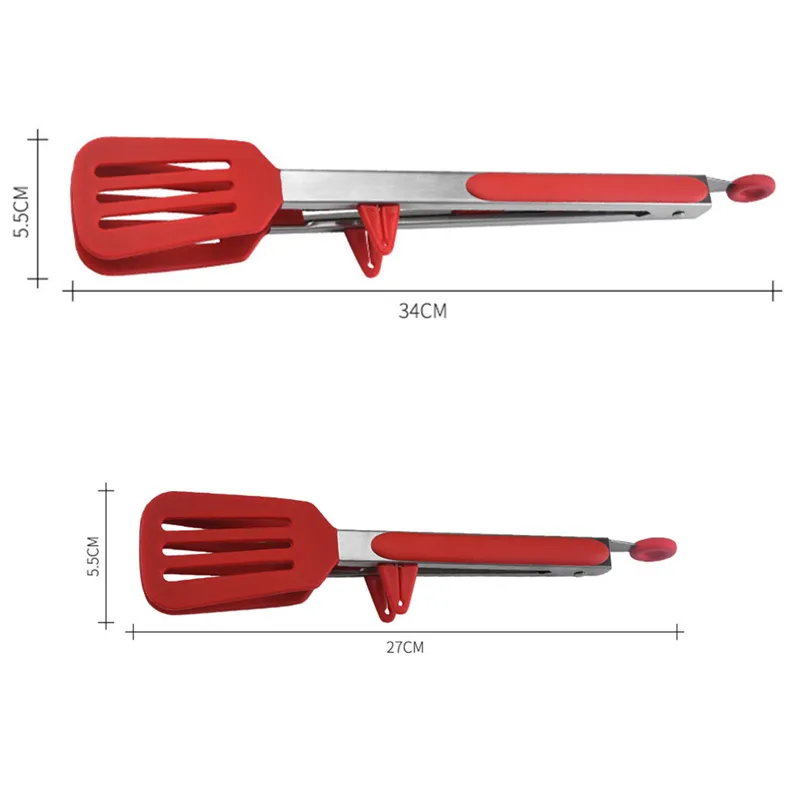 DHgate.com:Heat-Resistant Silicone Kitchen Tongs with Holder - Sturdy ...