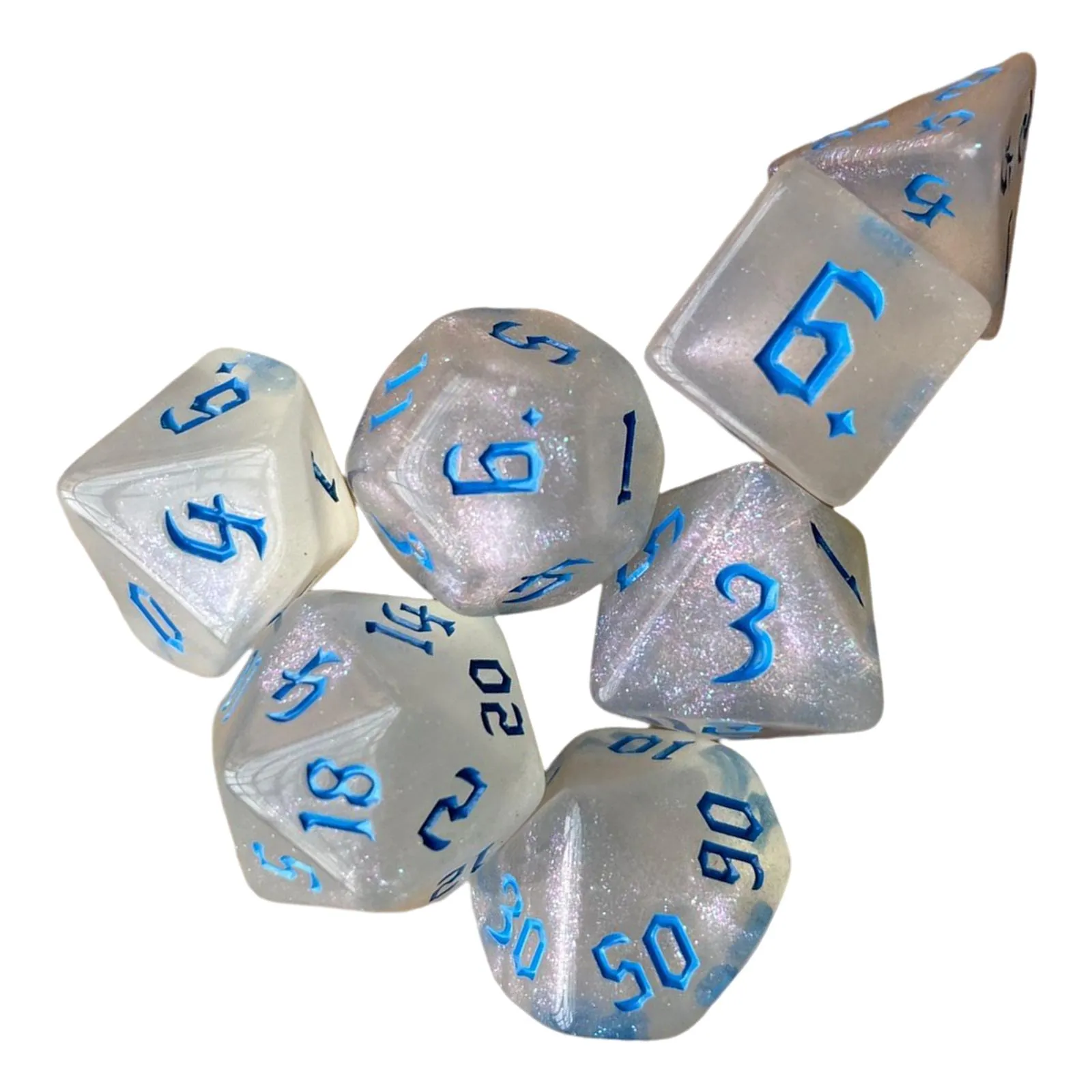 7/Polyhedral Dice Set: D4, D6, D8, D10, D12, D20 Engraved Game Dice for ...