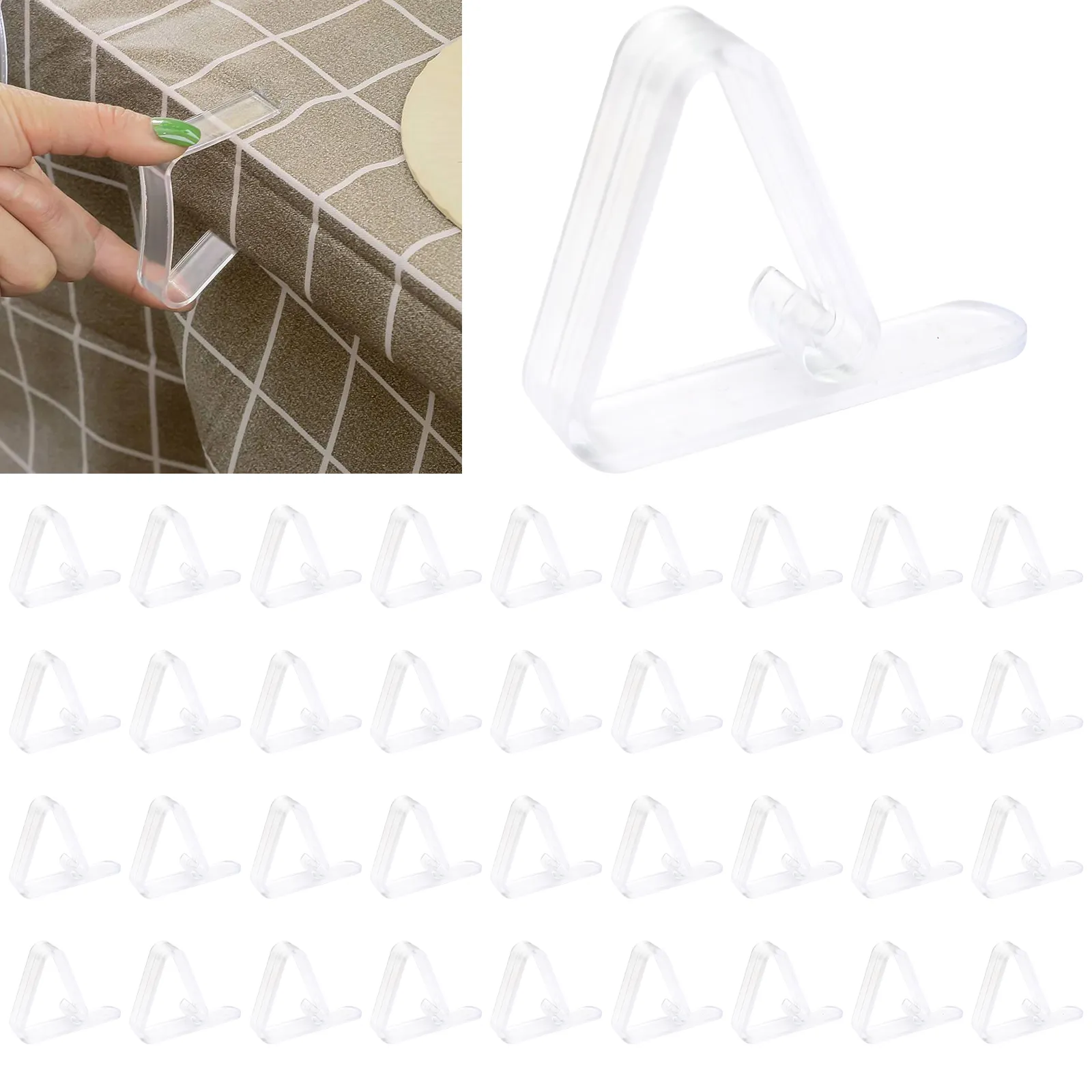 DHgate.com:36 Clear Plastic Tablecloth Clips - Secure Table Cover ...