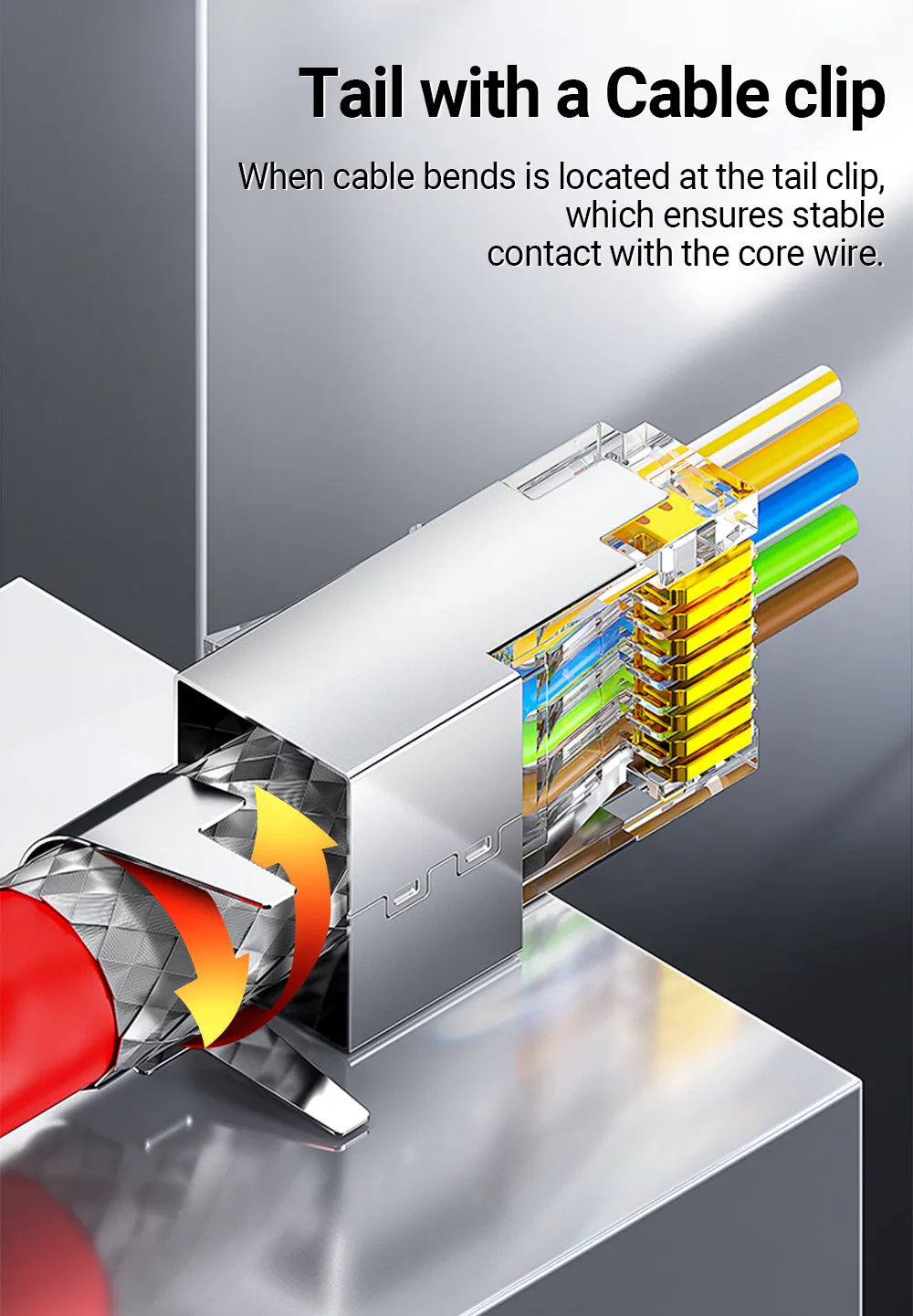 Ethernet CAT7 RJ45 Connector: Pass Through CAT6A RJ 45 Plug For CAT 7 ...