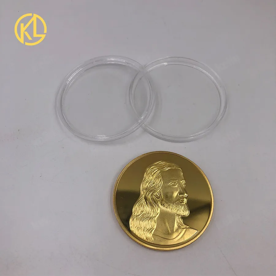 Jesus Christ God Gold Banknote Cards Golden Silver Commemorative Coin ...