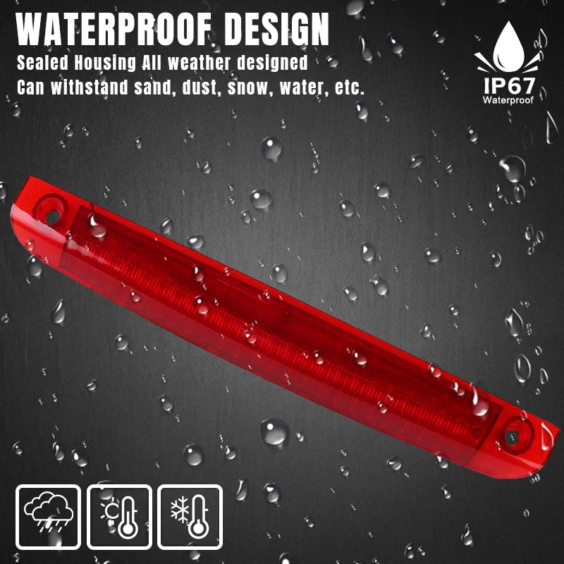 18/34 LEDs Rear Tail Light Third Brake Lamp High Mount Additional Brake ...