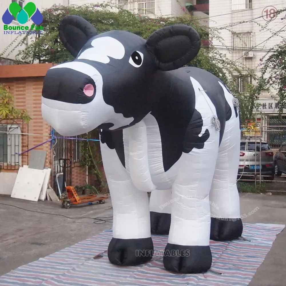 Inflatable Advertising Cow - 5 Meters Giant Blow Up Dairy Farm Cattle w ...