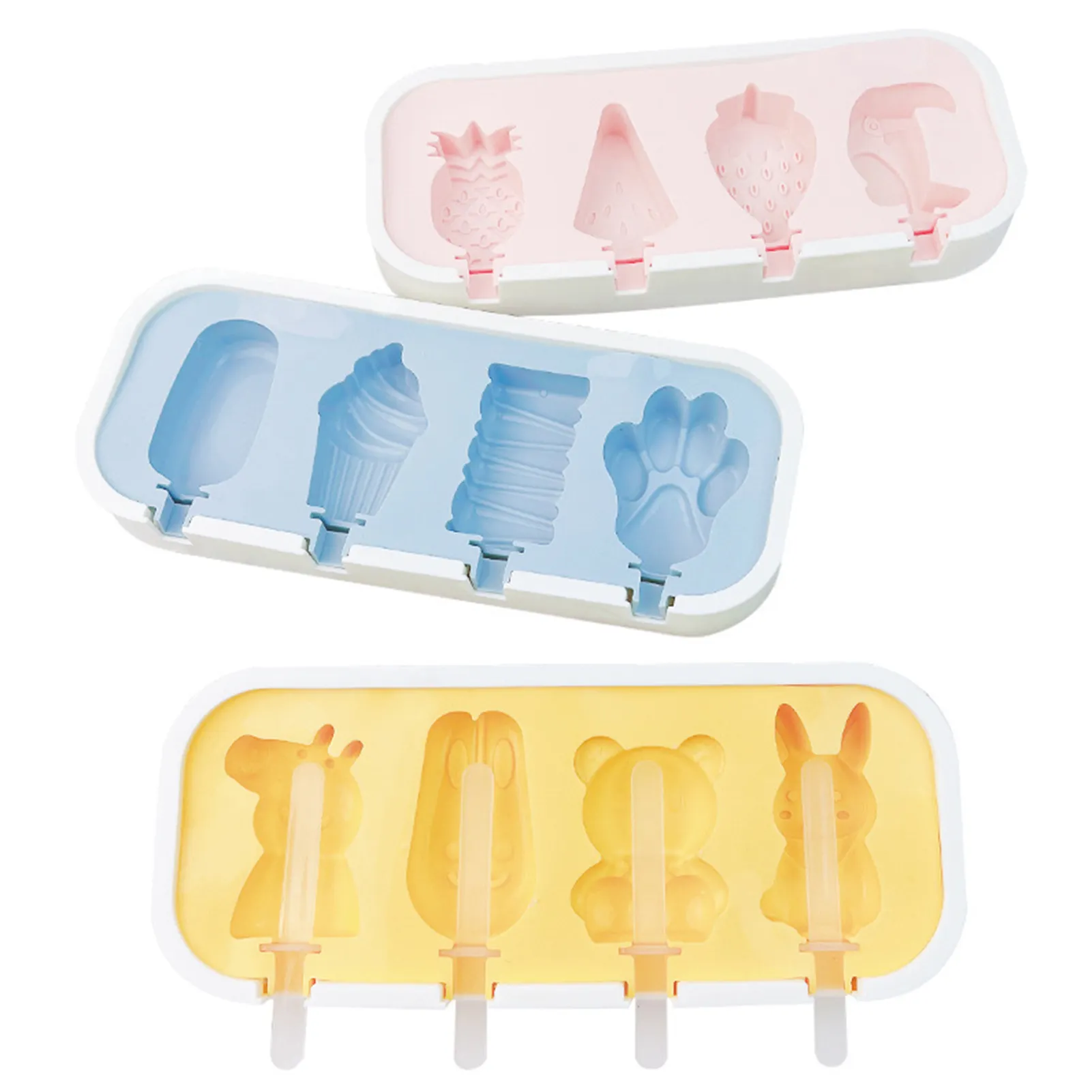 DIY Reusable Ice Cream Stencil Mold Set for Homemade Ice Popsicles ...