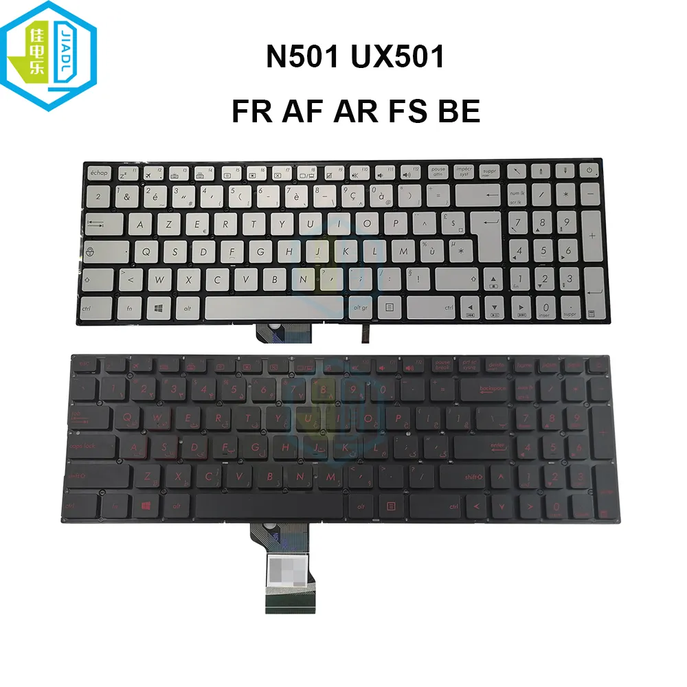 Farsi Arabic French Backlit Laptop Keyboard For ASUS ZenBook Series N501JW, N501VW, UX501VW ...