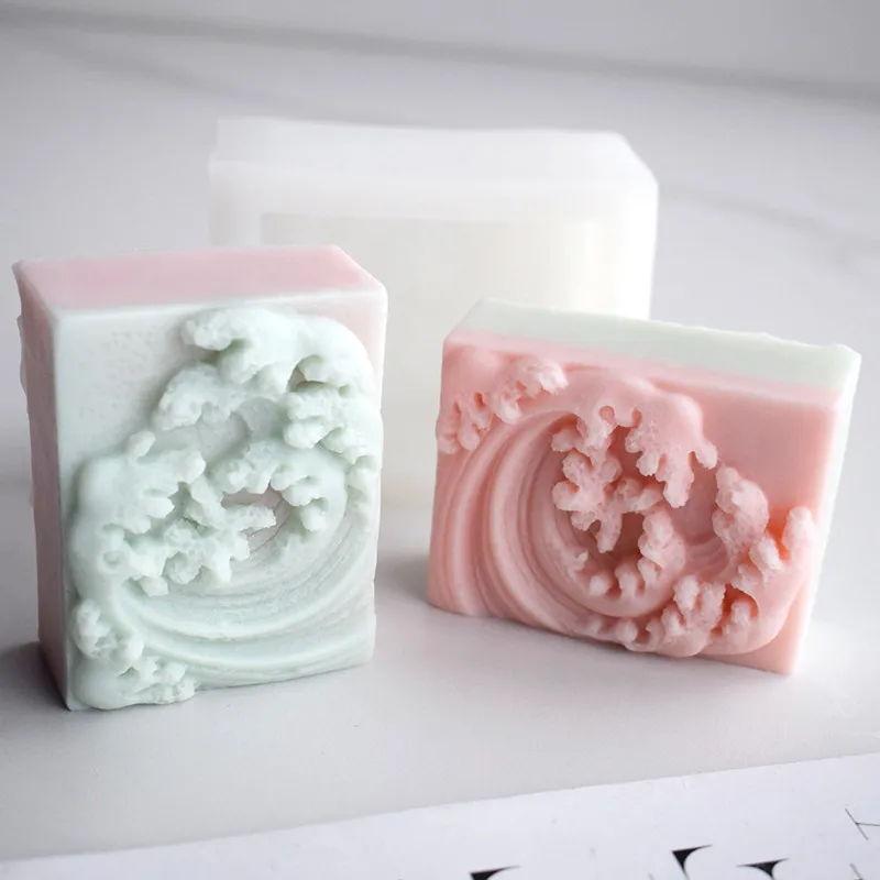 Silicone Soap Molds Square Flower Shape for Candle Resin Plaster Ice ...