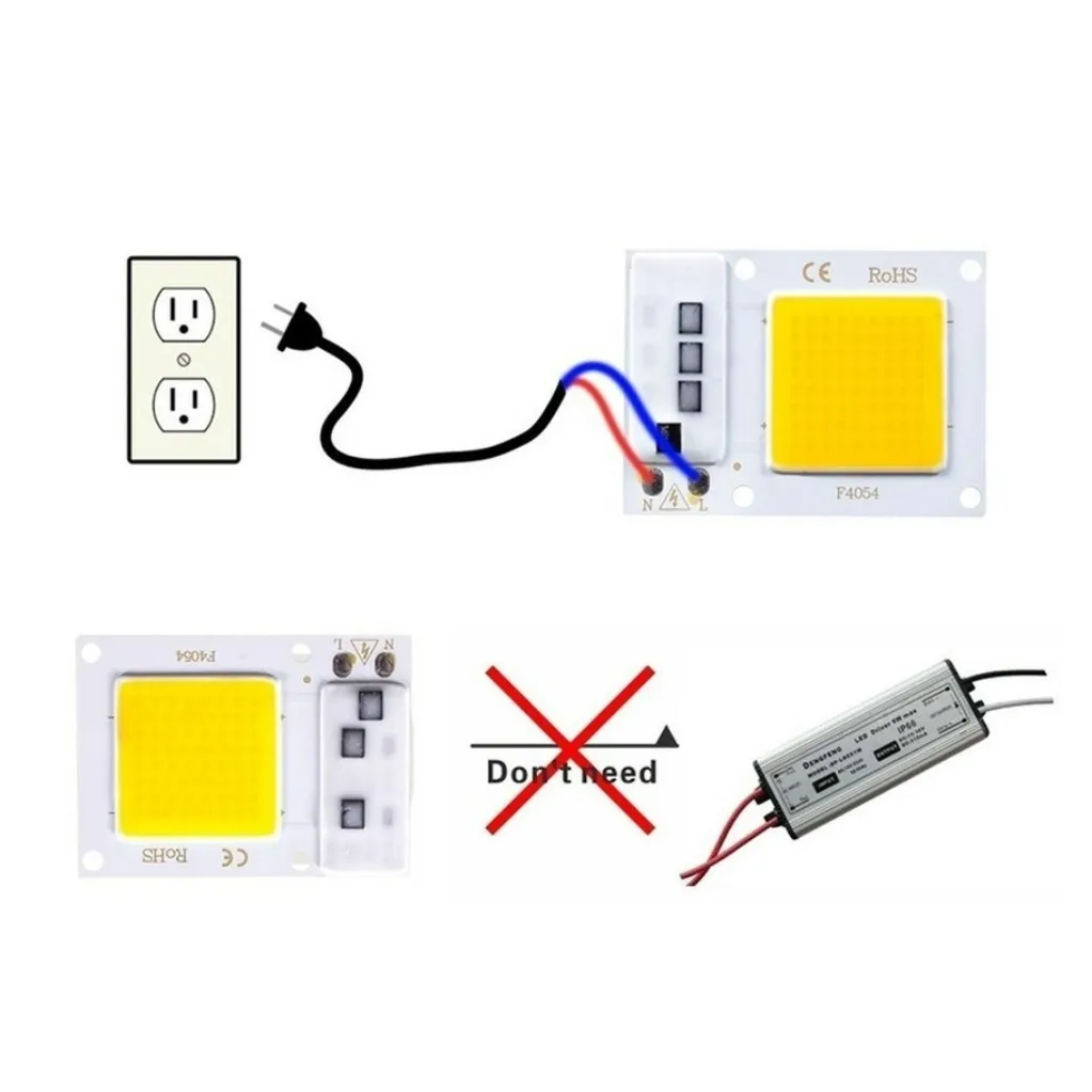 DHgate.com:High-Power COB LED Chip Beads - Dimmable Smart IC Driverless LED Lamp Module for ...