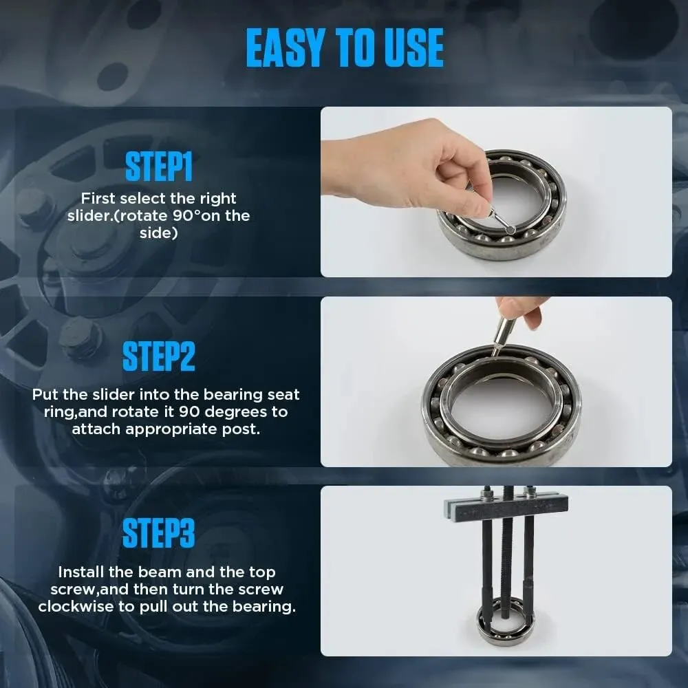 Mini Bearing Puller Set for Small Insert Embedded Bearing Removal Kit ...