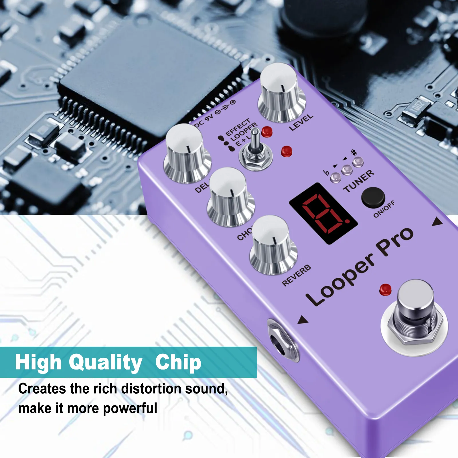 RE-05 Digital Multi-Effects Guitar Pedal: True Bypass, Chorus, Reverb ...