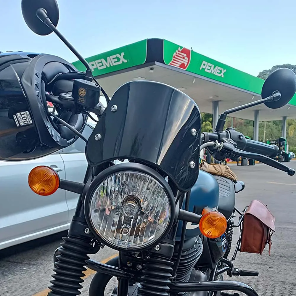 DHgate.com:"Royal Enfield Meteor 350 Windshield: Retro-Style Protection ...