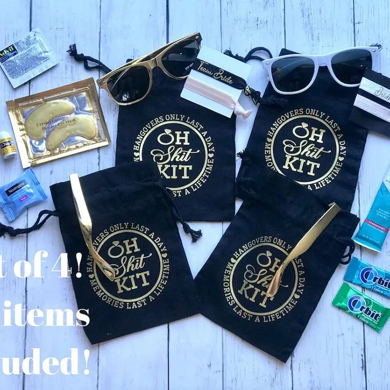 Bachelorette Party Survival Kit: Hangover Recovery Kit Bags for Bridal ...