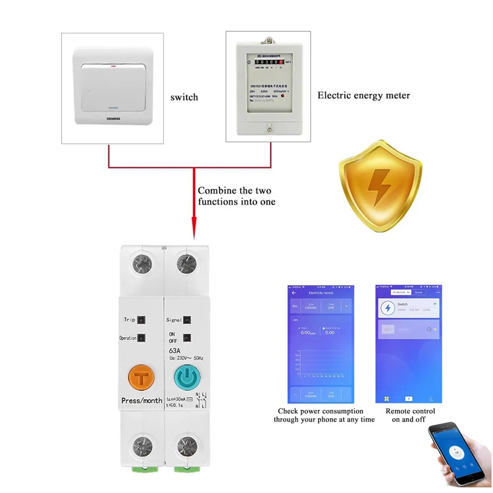 Smart KWh Meter AC Energy Meter For Office, School, Business ...