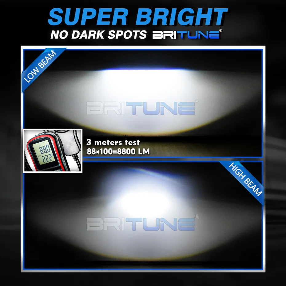 LED Fog Lights Bi LED PTF Projector Lenses Assembly For Honda Odyssey/Accord/Jade/Spirior/Vezel ...