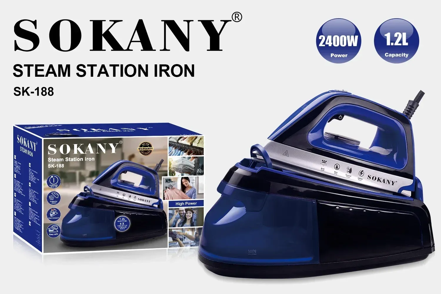 DHgate.com:Versatile 360° Freestyle Dry/Steam Iron - Non-Stick ...