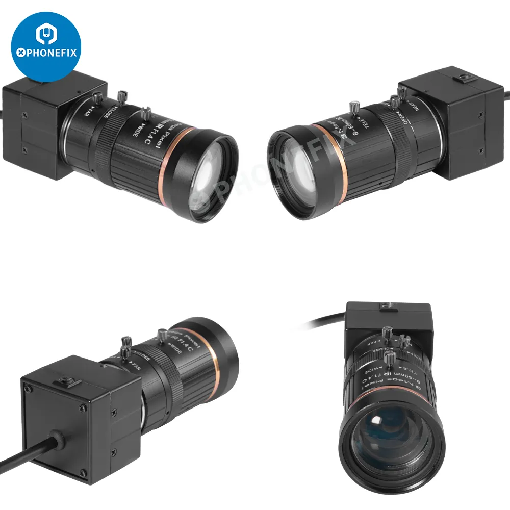 5MP Full HD 1080P USB Webcam with Varifocal Zoom Lens for Industrial PC ...