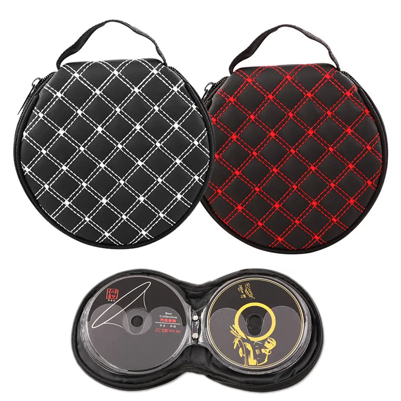 20-Capacity Hard Plastic Portable CD Case with Zipper for Car, Home ...