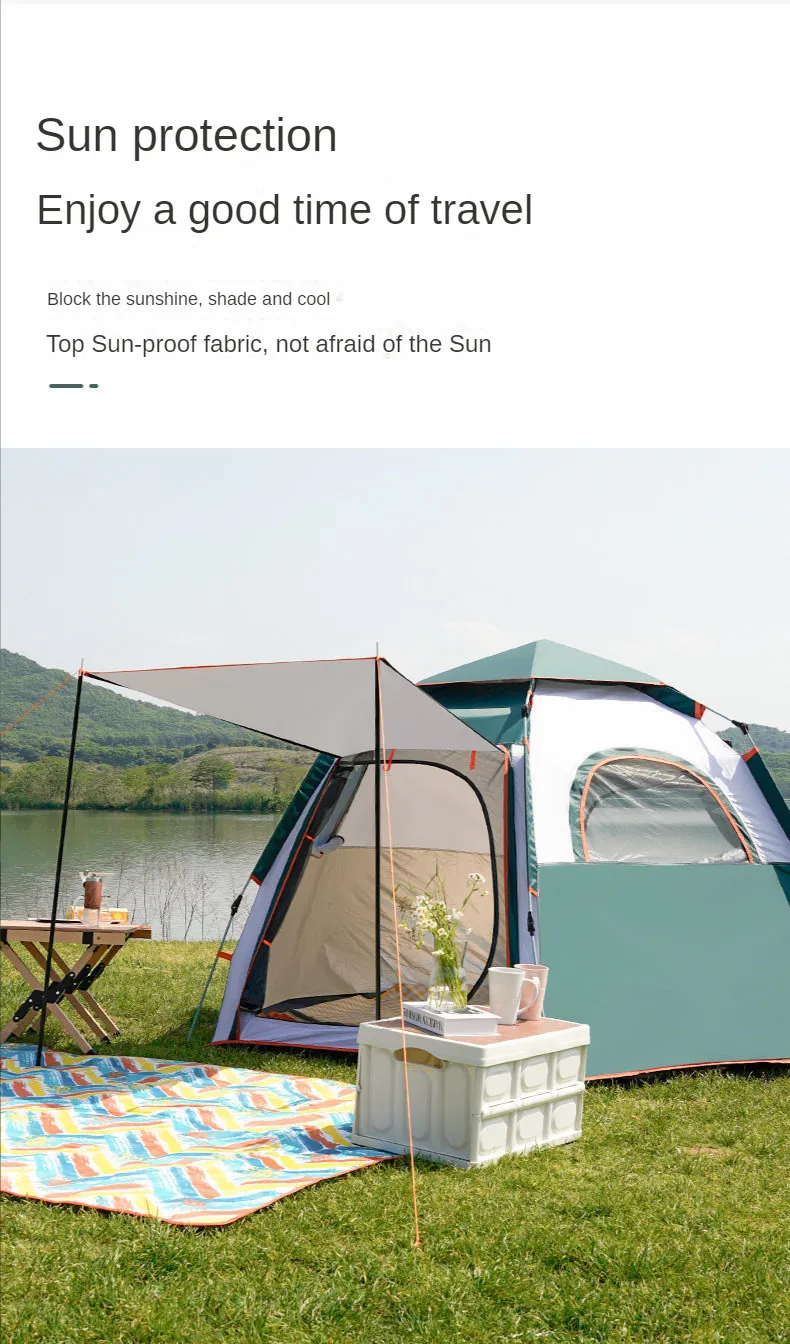 Fully Automatic Hydraulic Spring Pole Hexagonal Tent: Antistorm ...