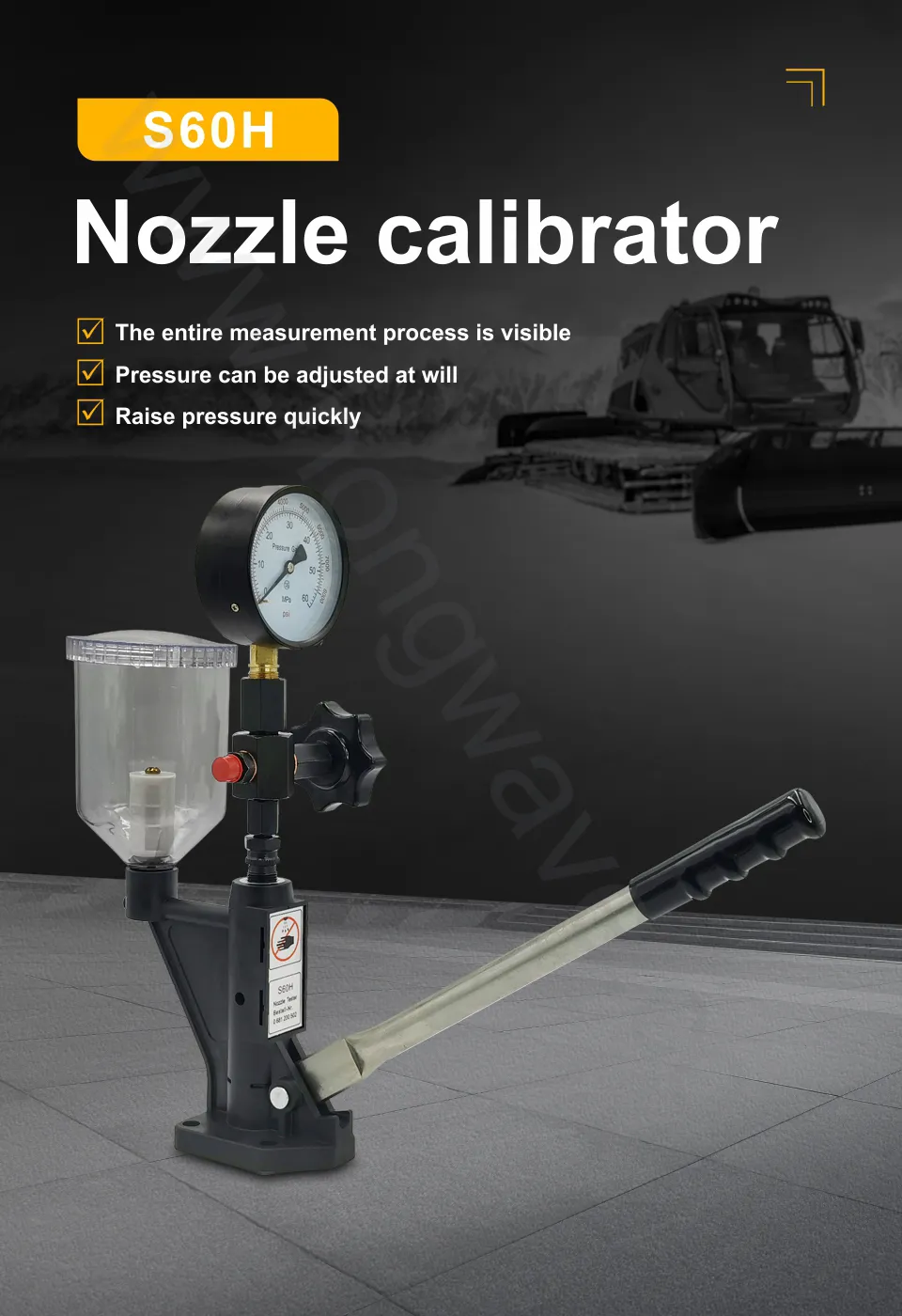 Diesel Fuel fuel injector tester with Dual Scale Gauge - Adjustable ...