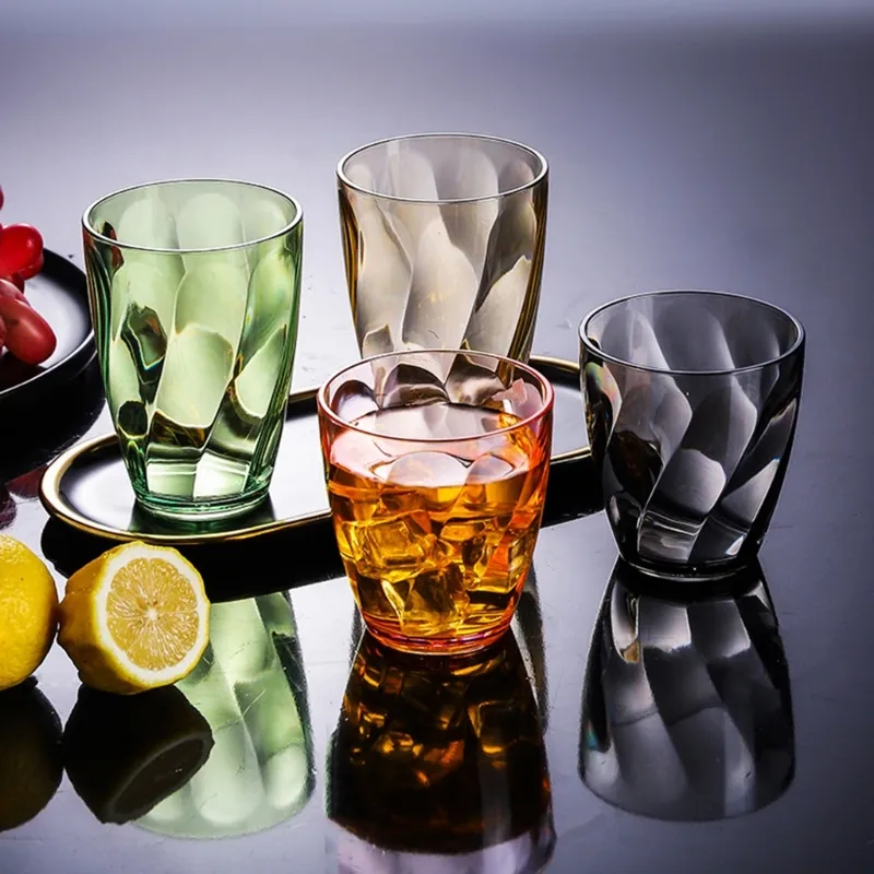 Shatterproof Acrylic Drinking Glasses - Unbreakable Plastic Tumblers ...