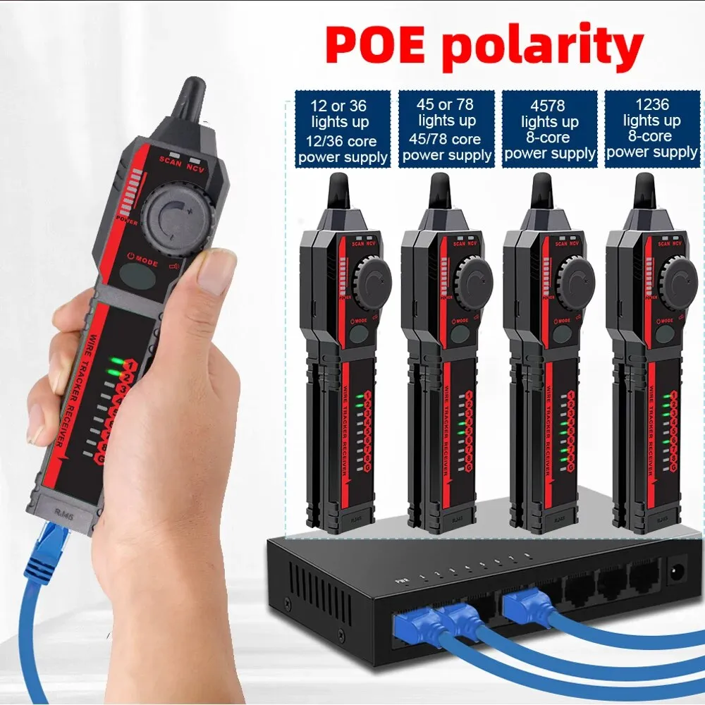 Network Cable Tester: POE Test, 3KM Digital Cable Tracing, Short ...
