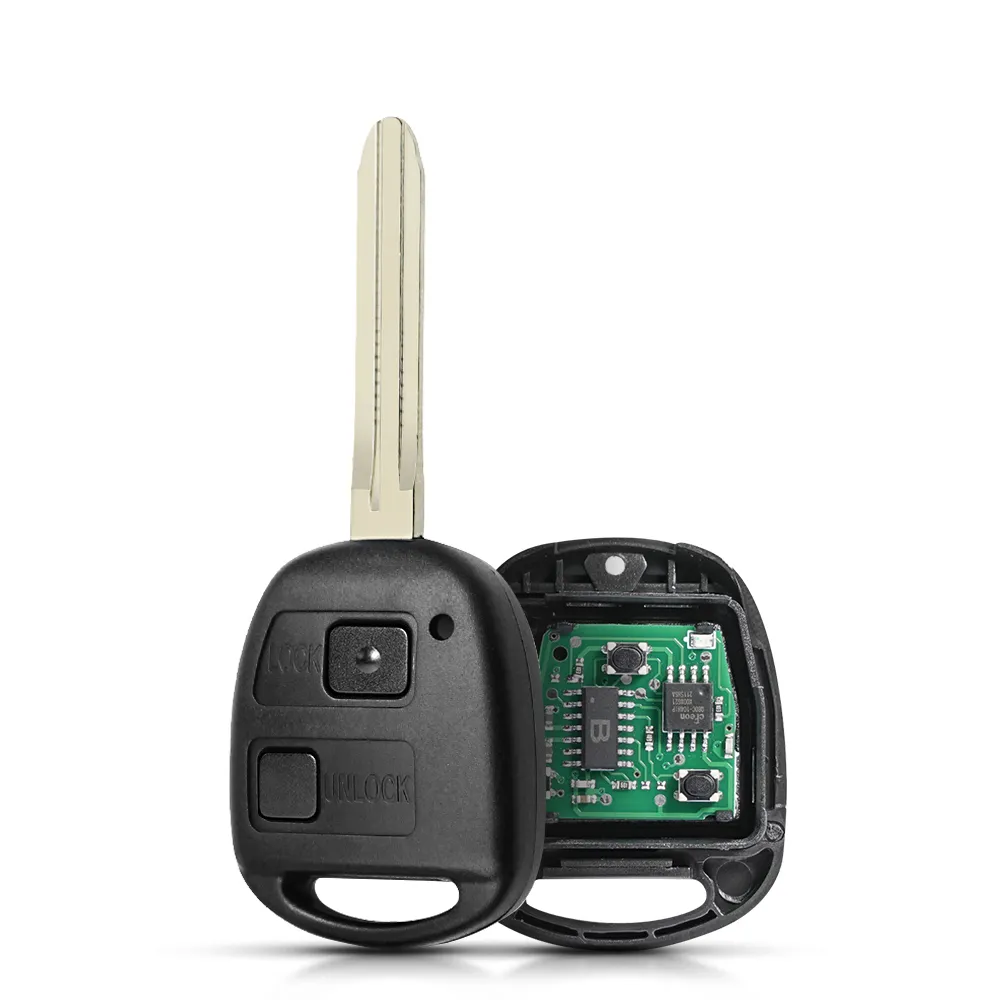 2-Button 433MHz Remote Car Key Shell Case for Toyota Camry Land Cruser ...