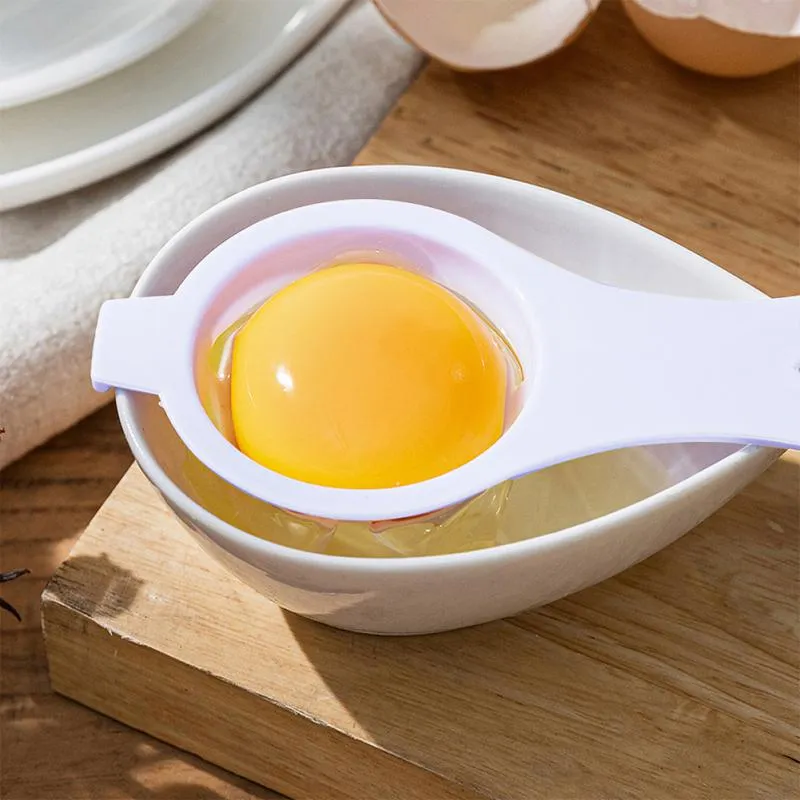 Egg Yolk Separator Plastic Egg Divider 5.5 × 2.6 in White Kitchen Tool ...