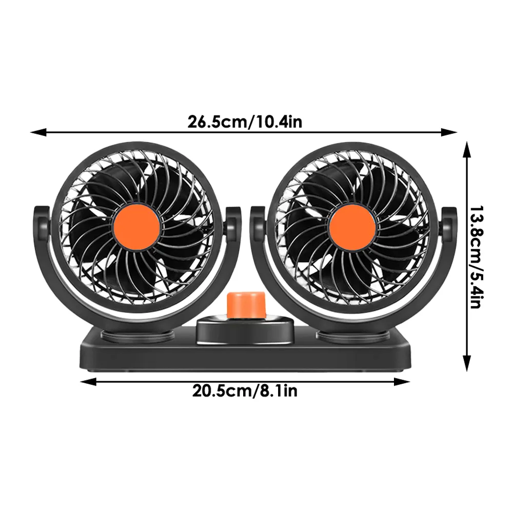 DHgate.com:Electric Dual Head Car Cooling Fan - 24V Portable Air ...