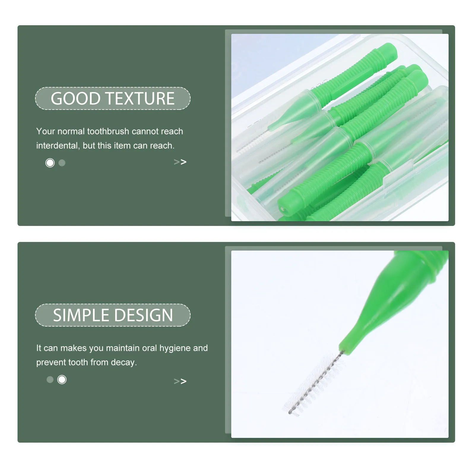 Soft Dental Floss Picks With Interdental Applicator Brush Toothpick ...