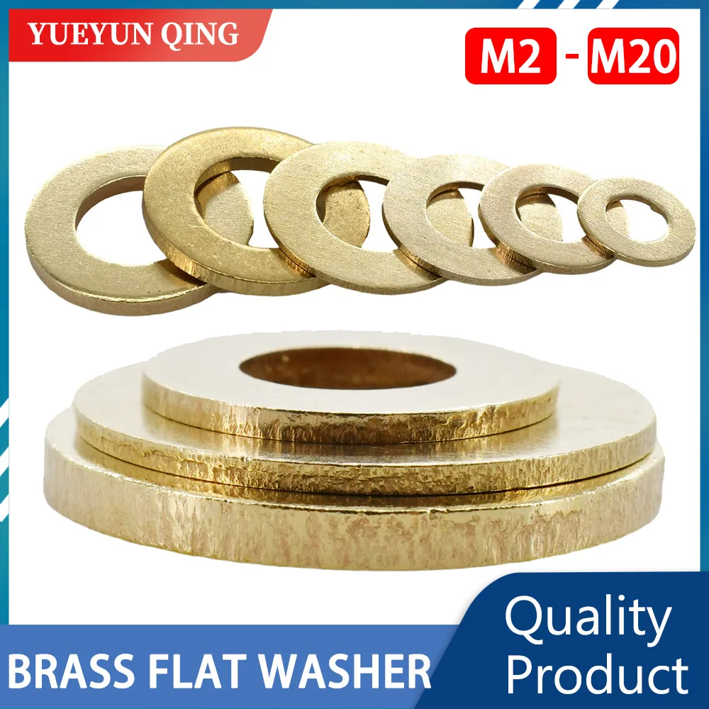 High-Grade Solid Brass Flat Washers O-Ring Gaskets 304 Stainless Steel ...