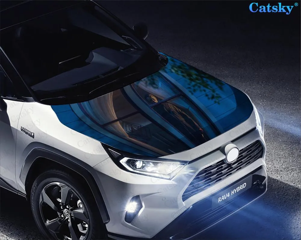 Custom Patterned automotive vinyl stickers for Engine Hood and Auto ...