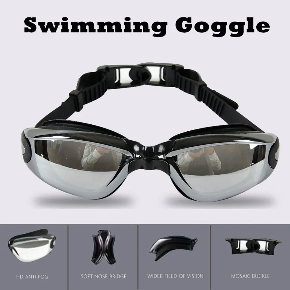 Premium Silicone Swim Goggles | Anti-Fog, Anti-UV, Leak-Free Goggles ...