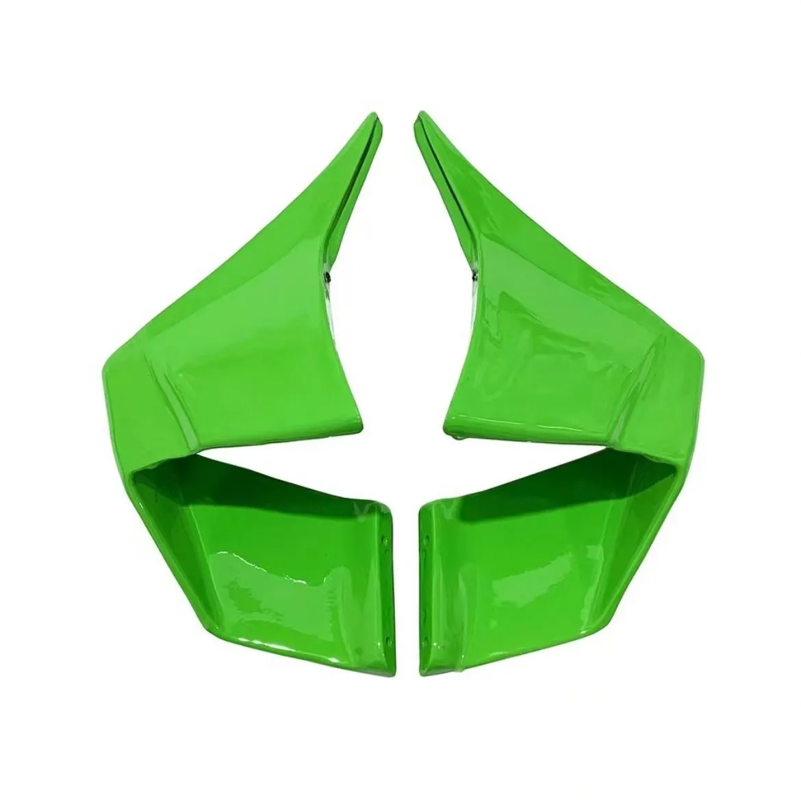 Kawasaki Ninja 400 Windshield: Aerodynamic Green Front Fairing Winglet ...