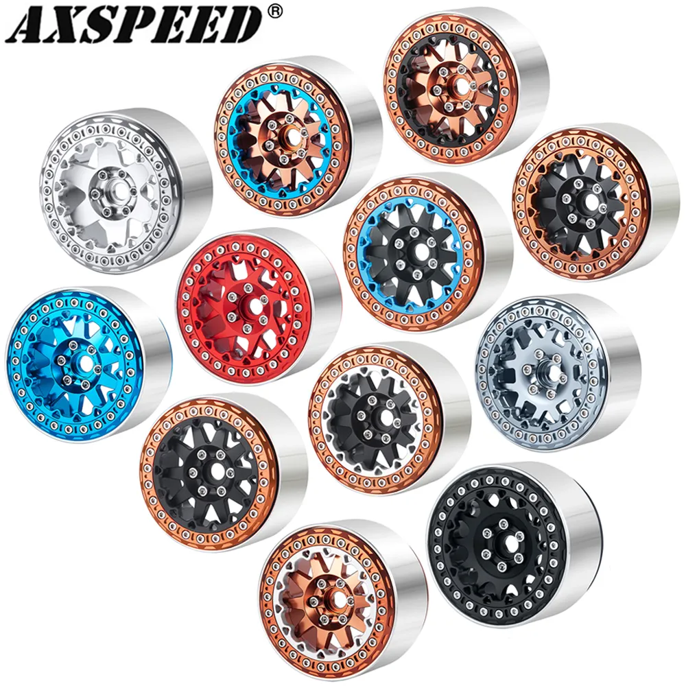 DHgate.com:AXSPEED 4PCS 2.2" Metal Beadlock Wheels Hubs for Axial ...