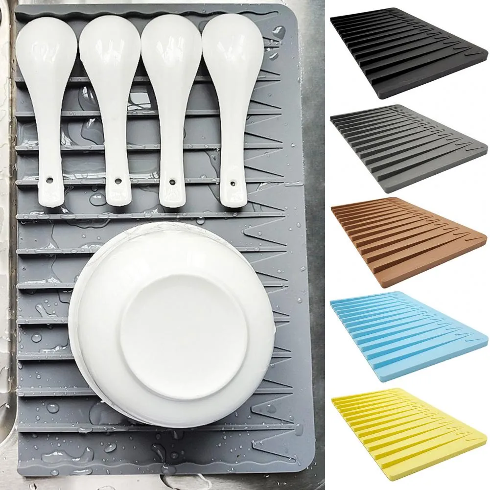 DHgate.com:S/L Silicone Dish Drying Mat for Kitchen Sink, Non-Slip Heat ...