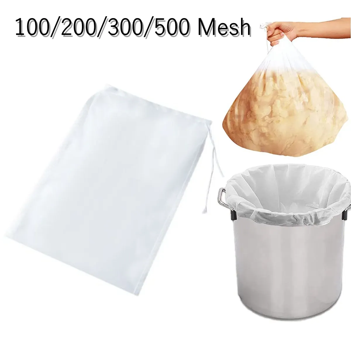 Beer Homebrew Filter Bag Nylon Mesh Strainer Reusable Food Filter for ...