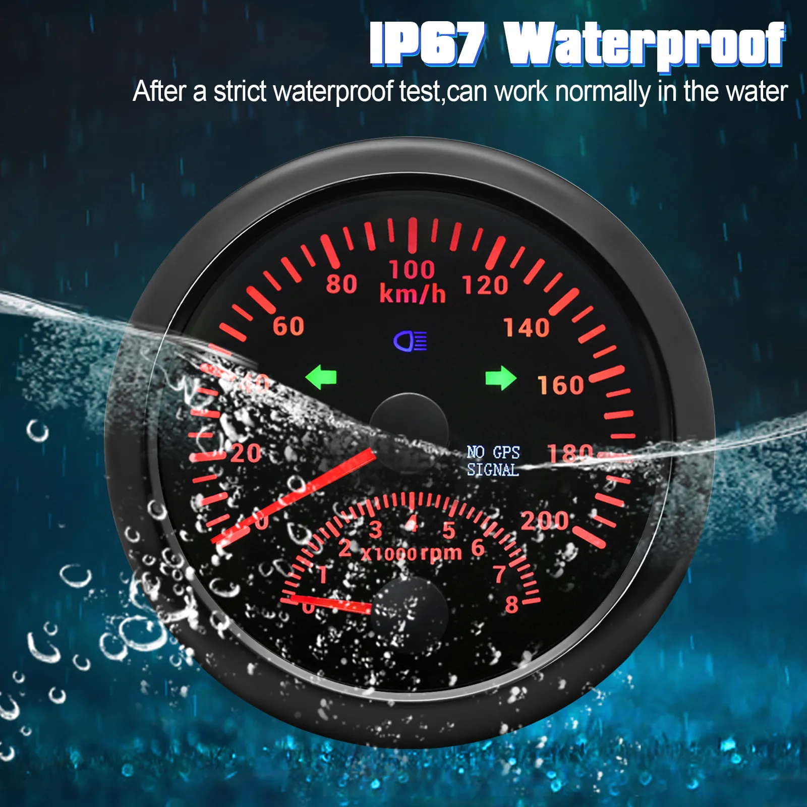 DHgate.com:HD Waterproof Motorcycle Speedometer & Tachometer Gauge ...