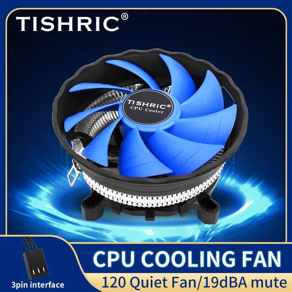 TISHRIC Cooling CPU Cooler Fans PWM 3 Pin Quiet Computer Case Fans For ...