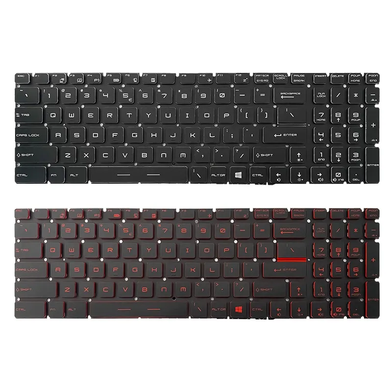 MSI Gaming Laptop Replacement Keyboard, Genuine Black Backlit Keyboard ...