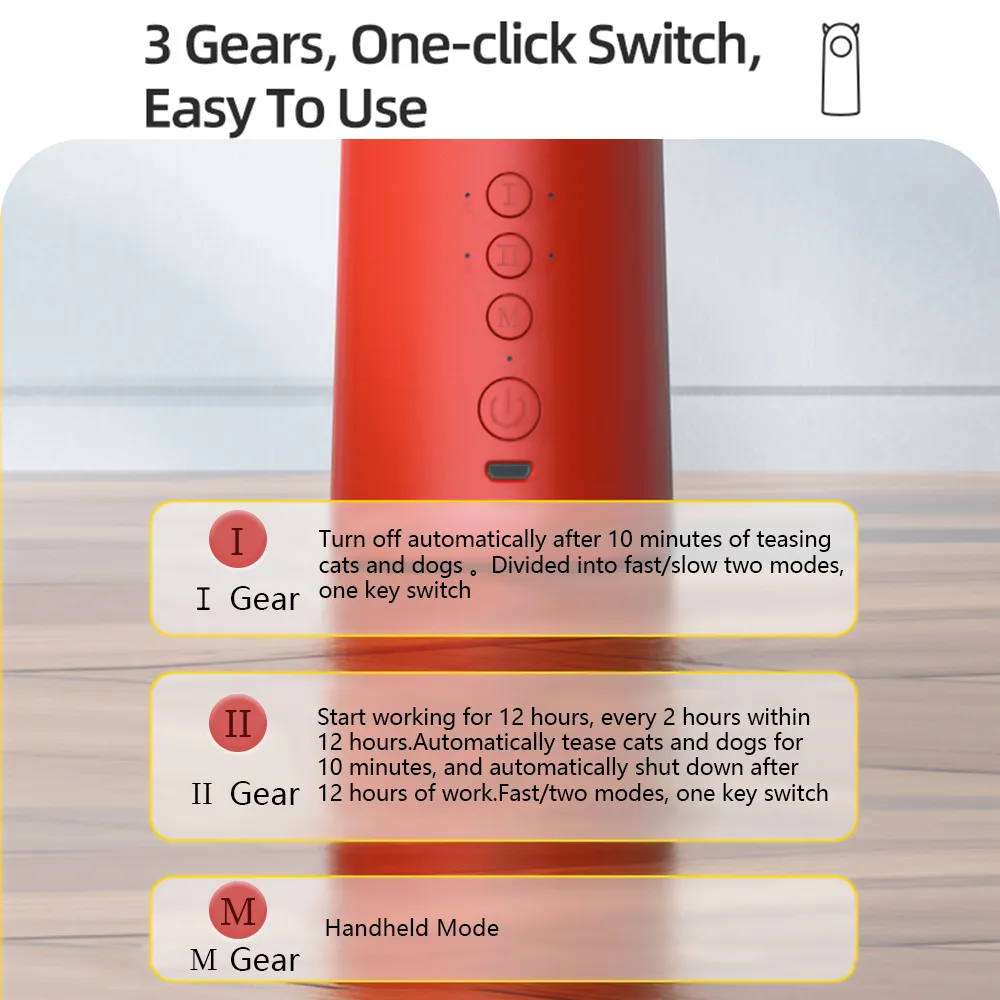 Electric Cat Toys LED Laser Pointer, Automatic Interactive Cat Toy for ...