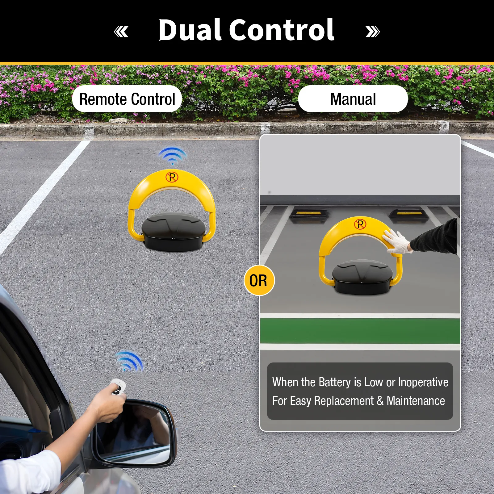 Remote Control Parking Lock Circular Shell Small Motor Without Battery ...