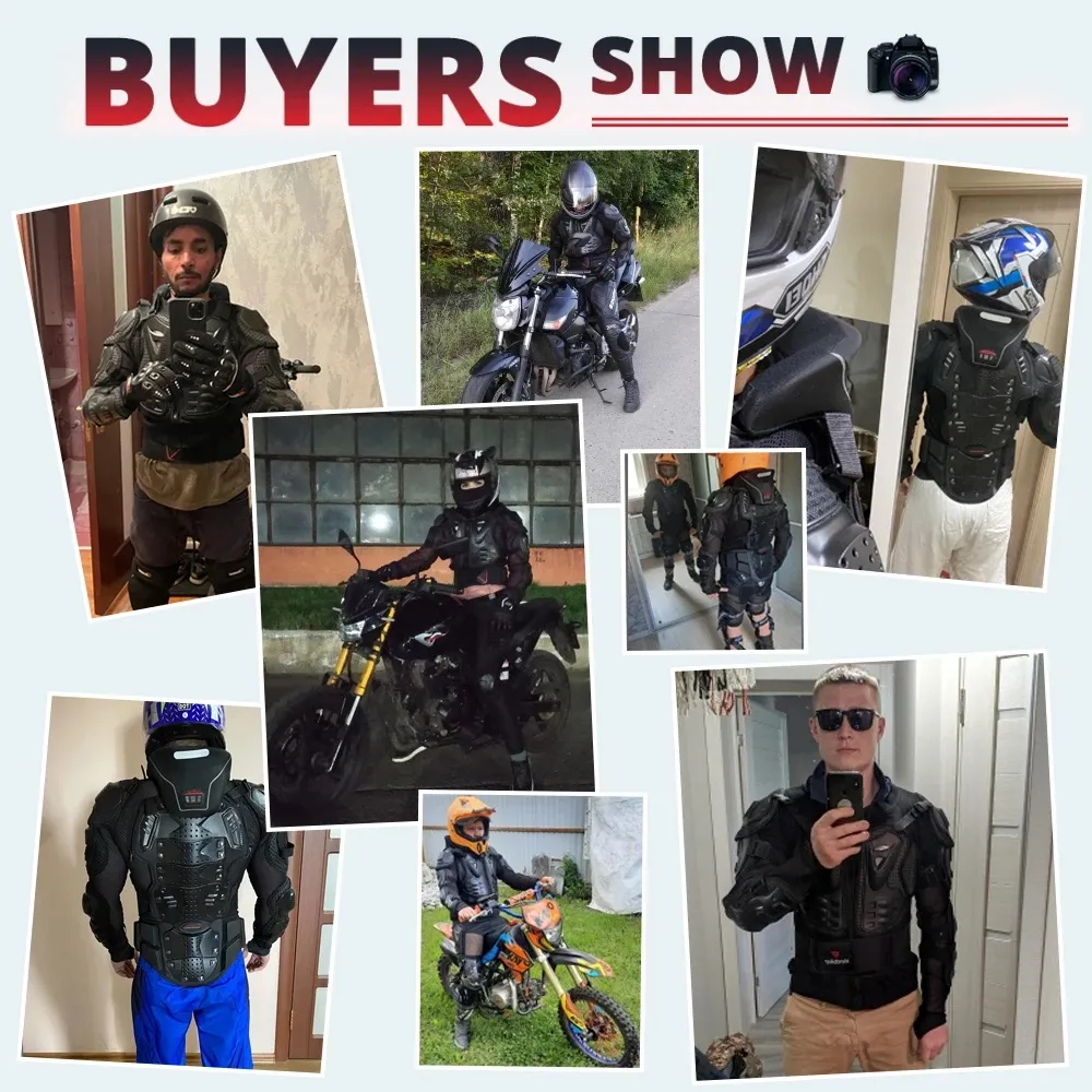 Unisex Motorcycle Jacket Motocross Body Armor Support Brace Guards Moto ...
