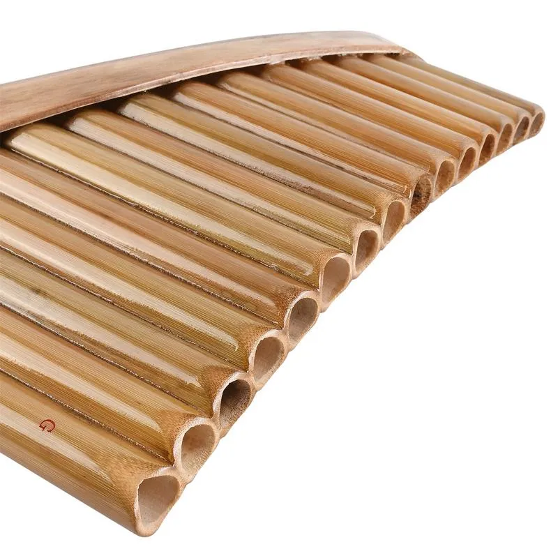 Handmade Wood Pipes Bamboo Panpipes 15 Pipe Pan Flute Traditional ...