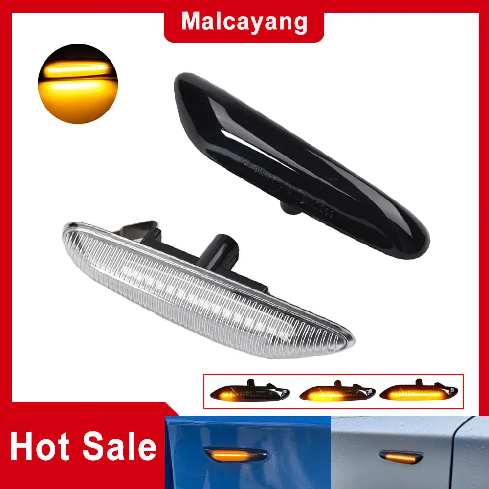 Dynamic Amber LED Turn Signals Sequential Side Marker Light for BMW E60 ...